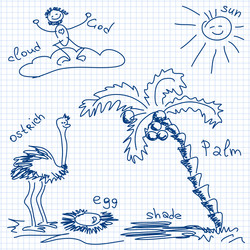 Simple Line Drawings Children Vector Images (over 5,400)