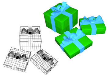 Cartoon gifts Royalty Free Vector Image - VectorStock