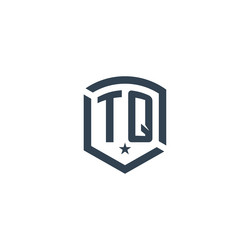 Monogram yu star shield logo design inspiration Vector Image