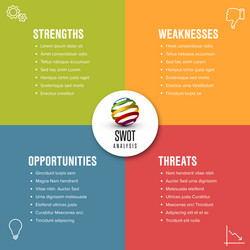 Simple swot template Royalty Free Vector Image