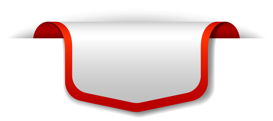 Red banner design on white background Royalty Free Vector