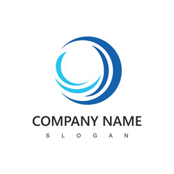 Abstract wave and wind logo Royalty Free Vector Image