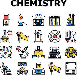 Chemistry science laboratory colorful icon Vector Image