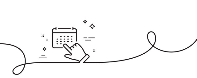 Event click line icon schedule planner sign Vector Image