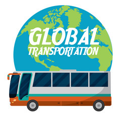 Public bus international transport Royalty Free Vector Image
