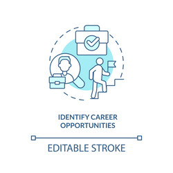 Identify career opportunities concept icon Vector Image