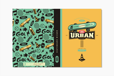 Notebook cover design with hedgehog jam Royalty Free Vector