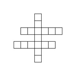 Crossword concept icon cross word graphic symbol Vector Image