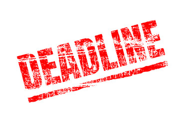 Deadline stamp approaching seal overdue Royalty Free Vector