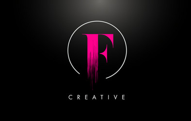 W letter logo design with creative pink purple Vector Image
