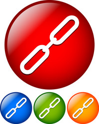 Bright icons with chain link symbols Royalty Free Vector