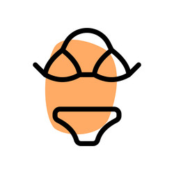 Swimming costume or bikini with neck straps Vector Image