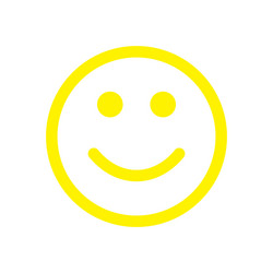 Orange smile line art icon Royalty Free Vector Image