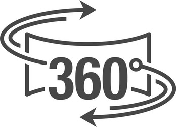 360 degrees 3d panorama flat Royalty Free Vector Image