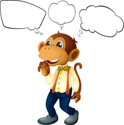 Cute monkey cartoon Royalty Free Vector Image - VectorStock