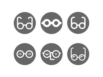 Eyeglasses line icon spectacles logo design Vector Image