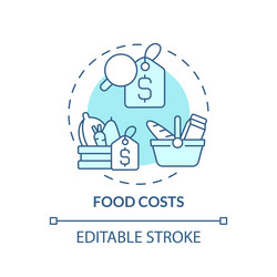 Food costs concept icon Royalty Free Vector Image