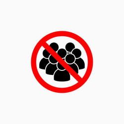 No crowd people icon do Royalty Free Vector Image