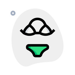 Swimming costume or bikini with neck straps Vector Image