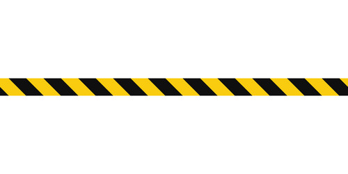 Warning seamless border with yellow and black Vector Image