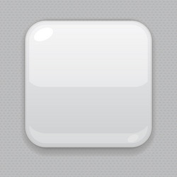 White rectangle button 3d web interface element Vector Image