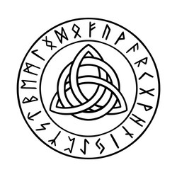 Ancient scandinavian rune sowuli with doodle Vector Image