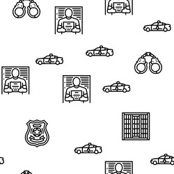 Crime scene police evidence seamless Royalty Free Vector