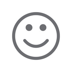 Yellow smile line art icon Royalty Free Vector Image