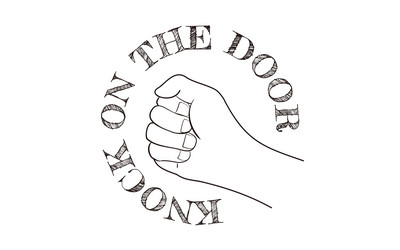 Hand sign icon knock sign Royalty Free Vector Image