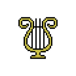 Piano instrument pixel art design Royalty Free Vector Image