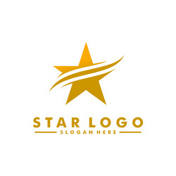 Modern gold star logo design stars Royalty Free Vector Image
