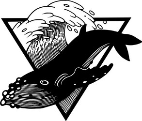 Water waves in the with sacred geometry Royalty Free Vector