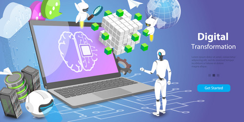 Development and software concept of programming Vector Image