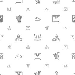 Ancient icons pattern seamless white background Vector Image