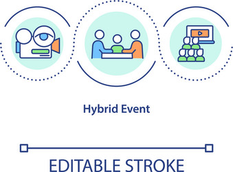 Event engagement data concept icon Royalty Free Vector Image