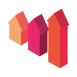 Isometric statistics chart Royalty Free Vector Image