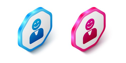 Isometric angry customer icon isolated on white Vector Image