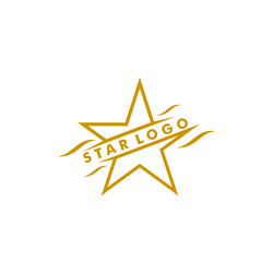 Modern gold star logo design stars Royalty Free Vector Image
