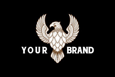 Spread wings eagle hawk falcon cannabis marijuana Vector Image