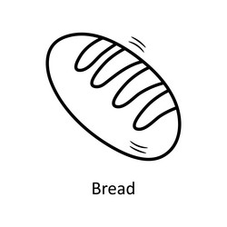 Bread outline icon design bak Royalty Free Vector Image