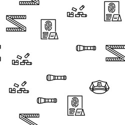 Crime scene police evidence seamless Royalty Free Vector