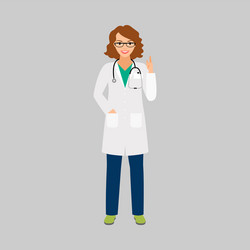 Epidemiologist and medical equipment icon Vector Image