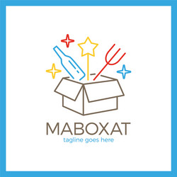 Magic food box logo Royalty Free Vector Image - VectorStock