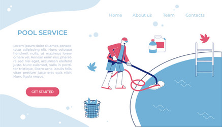 Swimming pool service Royalty Free Vector Image