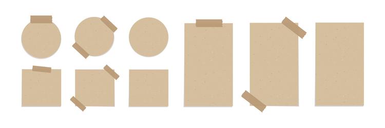 Aesthetic vintage brown paper note recycled memo Vector Image