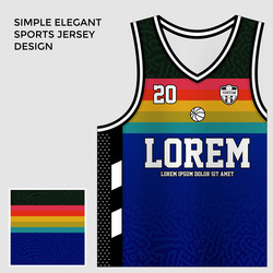 Blue sublimation basketball jersey design 4 Vector Image