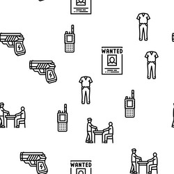 Crime scene police evidence seamless Royalty Free Vector