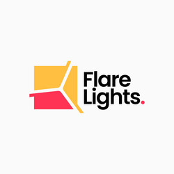 Flare light spark logo square icon Royalty Free Vector Image