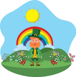Leprechaun woods landscape Royalty Free Vector Image