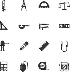 Measuring tools icon set Royalty Free Vector Image